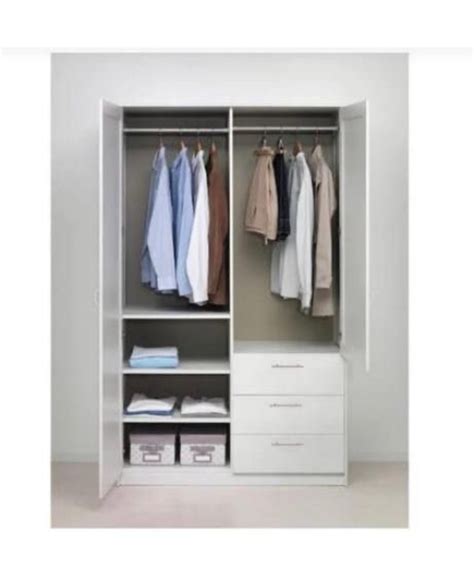 دولاب ملابس 2 ضلفة 200×100 سم ابيض اشتري خزانة ملابس بأرخص سعر