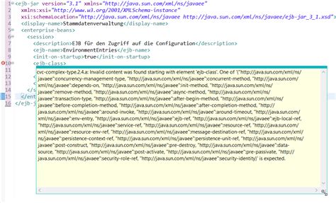 Java Eclipse Marks Ejb Jar Xml Entry As Invalid Stack Overflow