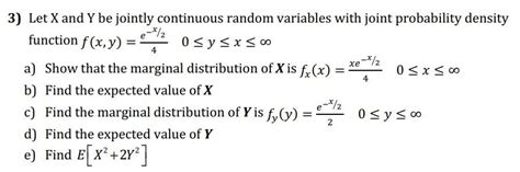 Solved 3 Let X And Y Be Jointly Continuous Random Variables