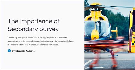 The Importance Of Secondary Survey