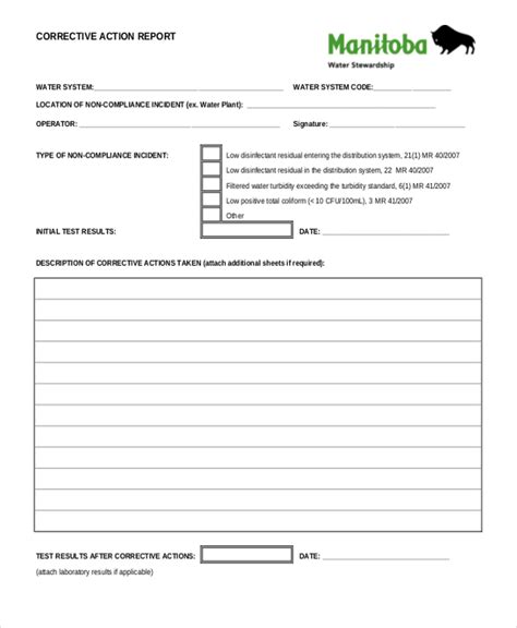 FREE Sample Corrective Action Forms In MS Word PDF