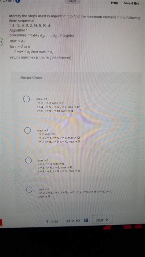 Solved Saved Help Save And Exit Identify The Steps Used In