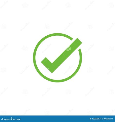 Vector Check Mark Icon Approve Symbol Check Mark Shape Design Element Mobile App Interface