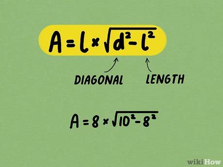 How To Find The Area Of A Rectangle Using The Diagonal Steps