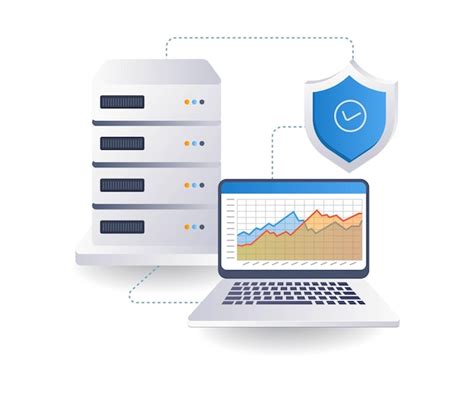 Premium Vector Data Server Security Infographic 3d Illustration Flat