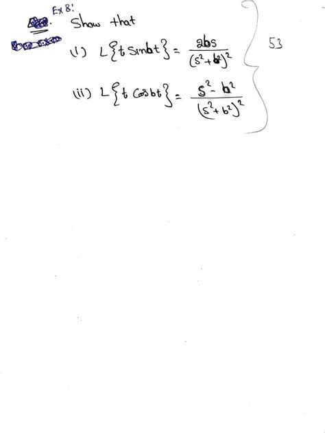 First Shifting Property Of Laplace Transform Hand Written Notes And