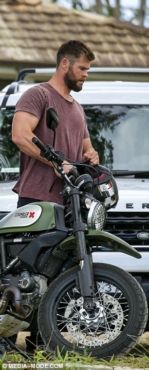 Chris Hemsworth Photoshoot Motorcycle