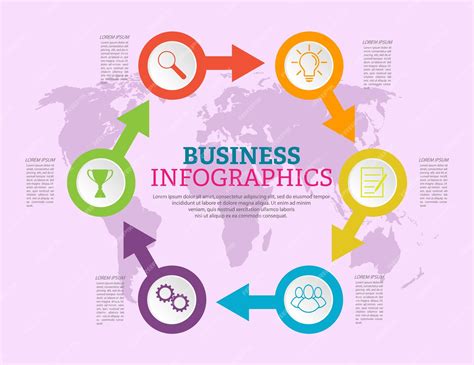 시각적 아이콘이 있는 인포그래픽 템플릿 비즈니스 교육 마케팅 또는 재무 성공의 6단계 프리미엄 벡터