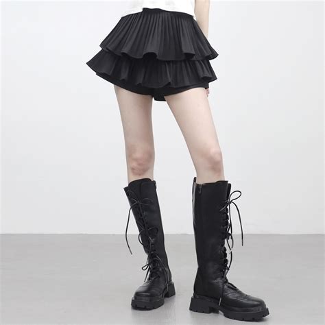 나랑 플리츠 캉캉 스커트