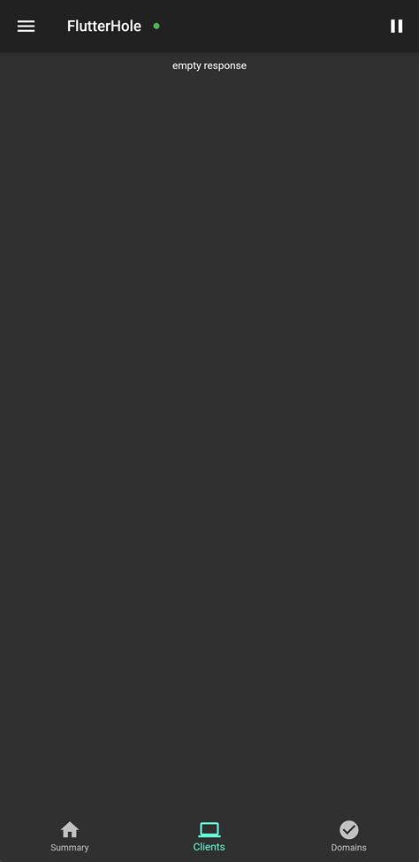 android flutterhole can see pi hole overall status but cannot enable