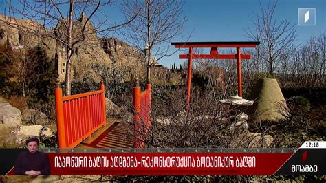 იაპონური ბაღის აღდგენა რეკონსტრუქცია ბოტანიკურ ბაღში Youtube