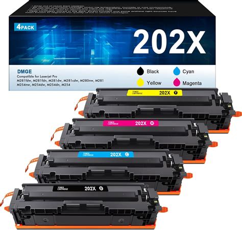 خراطيش حبر 202x 4 عبوات عالية الانتاجية متوافقة مع طابعات اتش بي