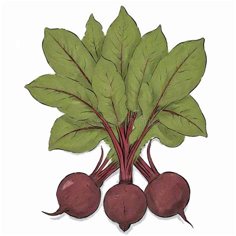 Beetroot Watercolor Illustration Sketch Drawing Style Clipart Stock