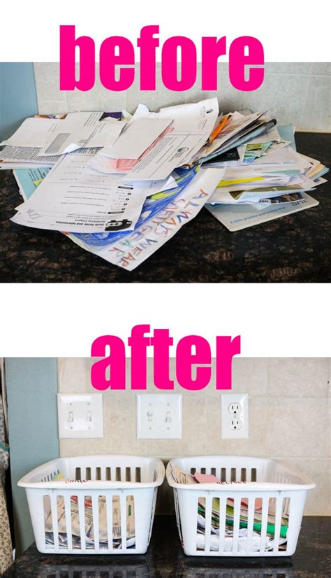 Before And After Paper Clutter The Bold Abode