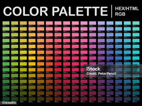 จานสี แผนภูมิสี พิมพ์หน้าทดสอบ รหัสสี Rgb เฮ็กซ์ Html สีเวกเตอร์