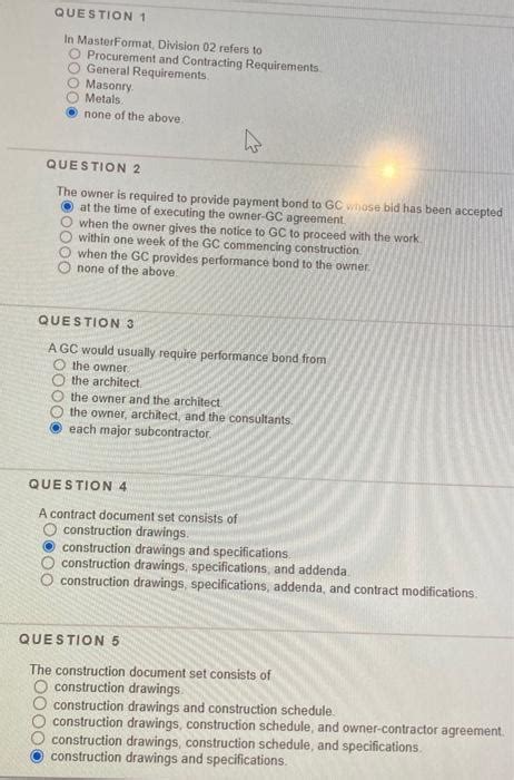Solved In Masterformat Division 02 Refers To Procurement
