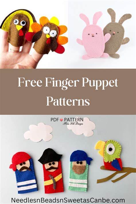 Felt Finger Puppet Pattern Round Up Felt Finger Puppets Puppet