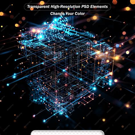 Premium Psd Data Technology Background Abstract Background Connecting Dots And Lines On Dark