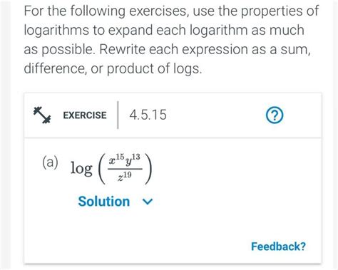 Solved For The Following Exercises Use The Properties Of