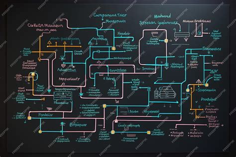 Mathematics Algorithm Flowchart Chalkboard Premium Ai Generated Image