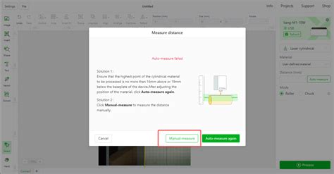 Auto Measure Failed In Cylindrical Processing Xtool