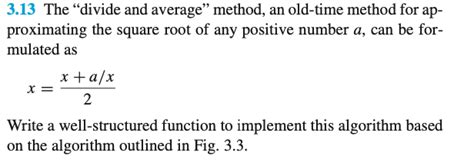 solved 3 13 the divide and average method an old time