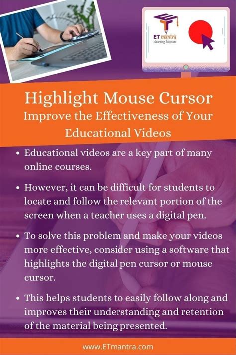 Highlight Digital Pen Cursor To Improve The Effectiveness Of Educational Videos