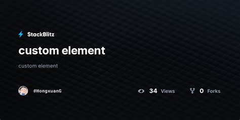 Custom Element Stackblitz