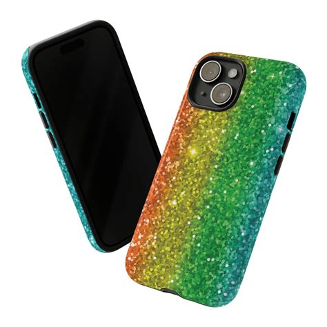 Rainbow Glitter Case Glittery Phone Case Bling Case Glitter Looking