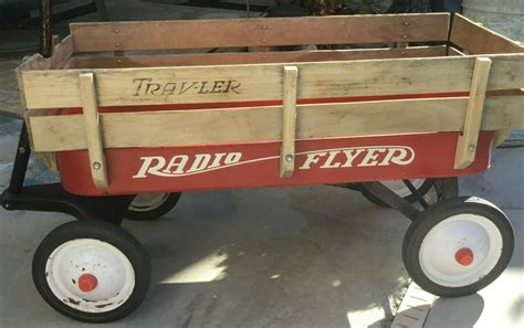 Classic 1980s Radio Flyer Traveler Red Wagon Original Wood Slats Low Price Red Wagon Ebay