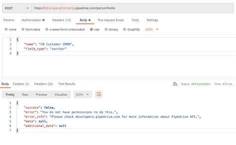 Permission Denied Even Having Valid Scope In Place Api Pipedrive