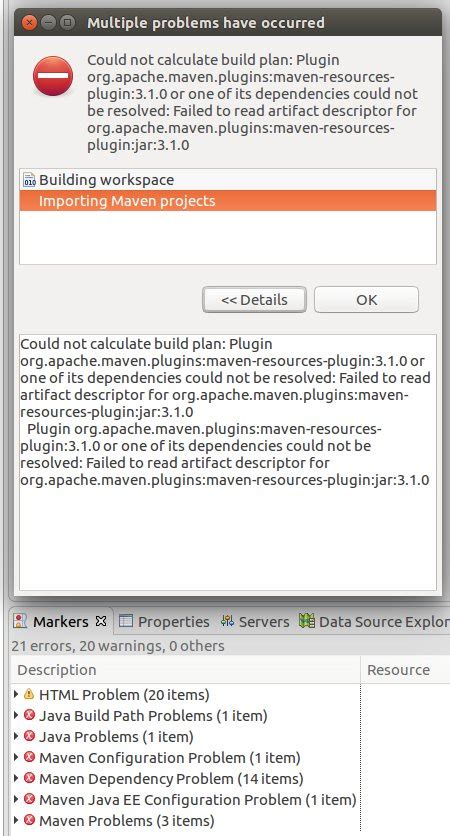 Java Cant Load Maven Projects In Eclipse On Ubuntu 1604 Stack Overflow
