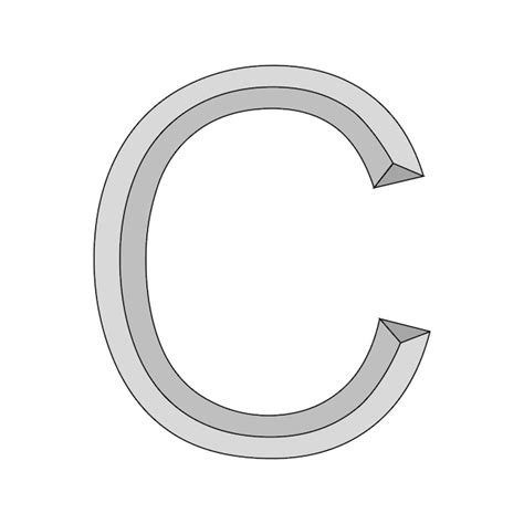 premium vector logo three dimensional letter c vector capital first