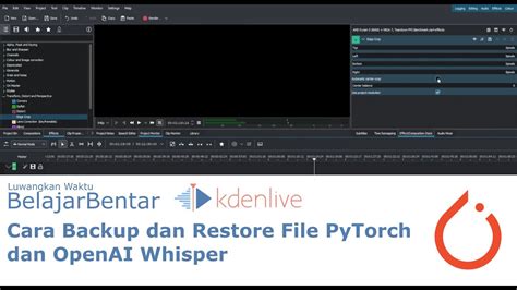 Cara Backup Dan Restore File Pytorch Dan Openai Whisper Di Kdenlive Youtube
