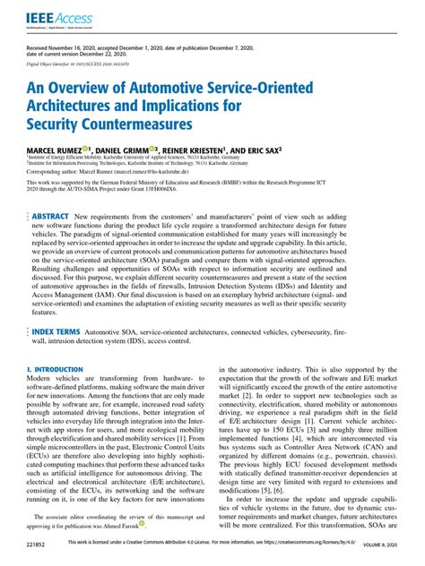 An Overview Of Automotive Service Oriented Pdf Internet Protocol Suite Service Oriented