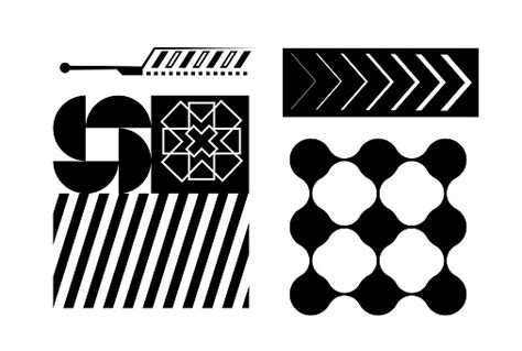 미니멀한 검은색 기하학적 모양 디지털 또는 인쇄 프로젝트를 위한 선 화살표 및 타일 디자인을 포함한 추상적인 현대적인 패턴 브랜딩 배경 또는 포장에 적합합니다 벡터 일러스트