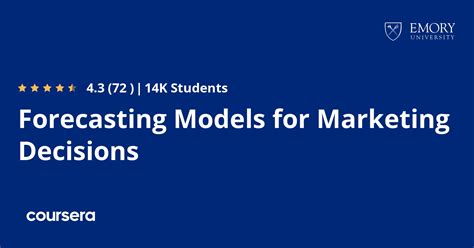 Forecasting Models For Marketing Decisions Coursya