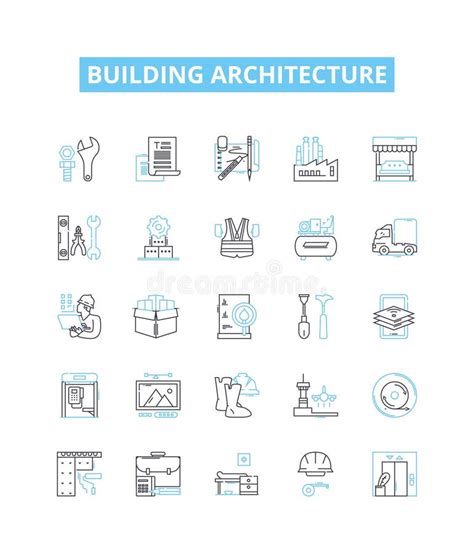 Building Architecture Vector Line Icons Set Architecture Building