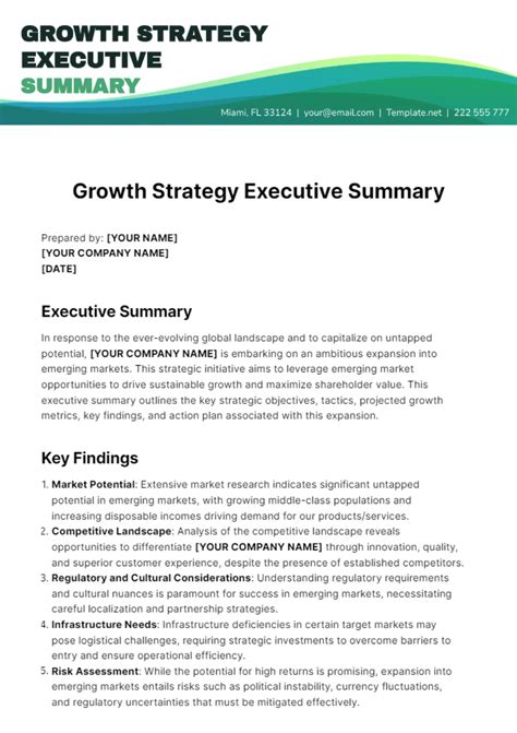 Free Executive Summary Templates To Edit Online And Print