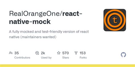 Github Realorangeonereact Native Mock A Fully Mocked And Test