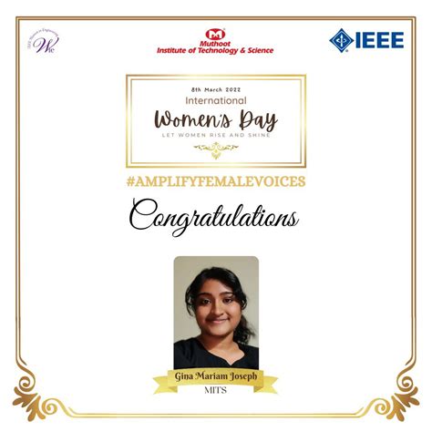 ieee sb mits on linkedin amplifyfemalevoices ieee ieeewie