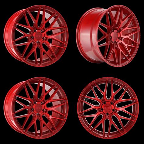 F1r F103 18x85 5x112 42 Candy Red Set Of 4 Wheels Alphasone