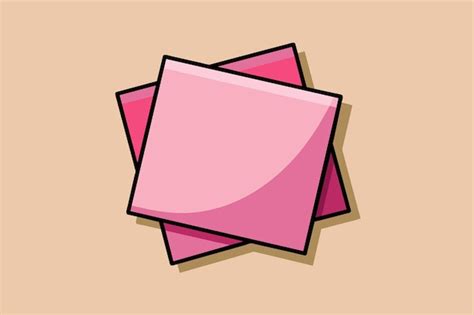 Premium Vector Pink Sticky Notes Or Notepad