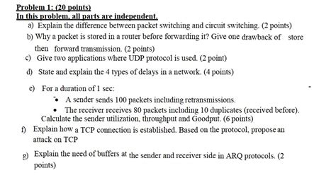Solved Problem Points In This Problem All Parts Are Chegg