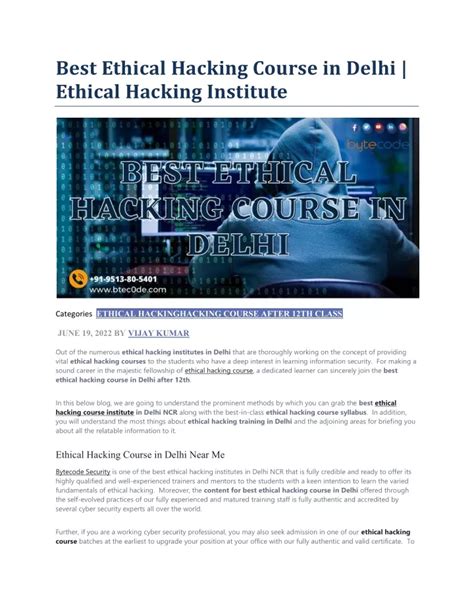 PPT Best Ethical Hacking Course In Delhi Ethical Hacking Institute PowerPoint Presentation