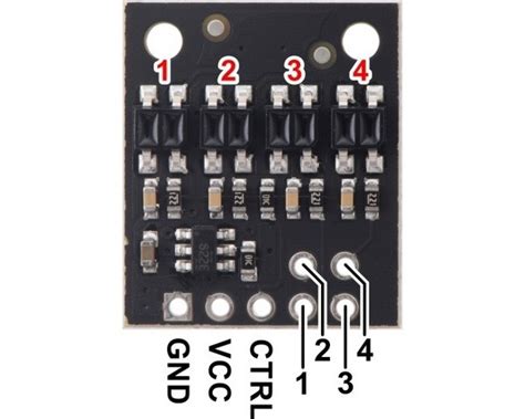Reflectance Sensor QTR HD 04RC 4 Channel 4mm Pitch RC Digital Output