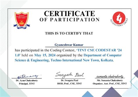 Gyaneshwar Kumar On Linkedin Coding Technointernationalnewtown Cse Learning