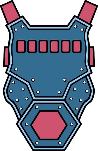 가슴 보호 패딩 벡터 컬러 아이콘 디자인 슈팅 스포츠 심볼 익스트림 스포츠 사인 스킷 슈팅 및 트랩슈팅 스톡 일러스트레이션 페인트볼 패드 컨셉 게임플레이에 대한 스톡 벡터