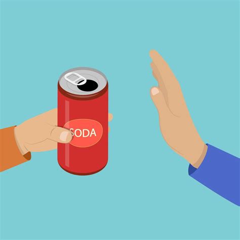 3d Isometric Flat Illustration Of Say No To Soda Drink Stop Unhealthy