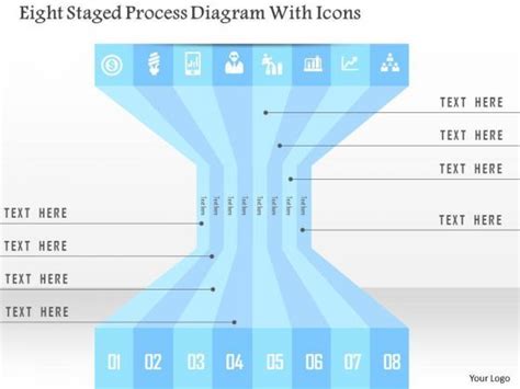 Business Diagram Eight Staged Process Diagram With Icons Presentation Template